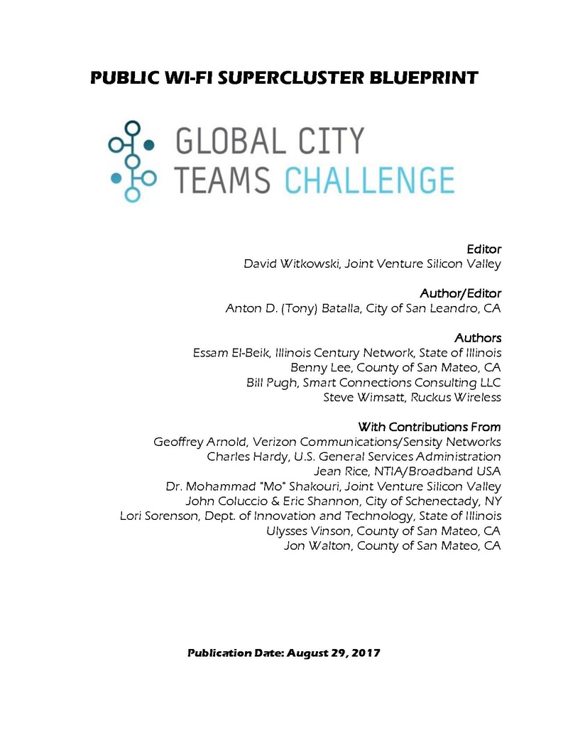 Public WI-FI Supercluster Blueprint - OpenCommons