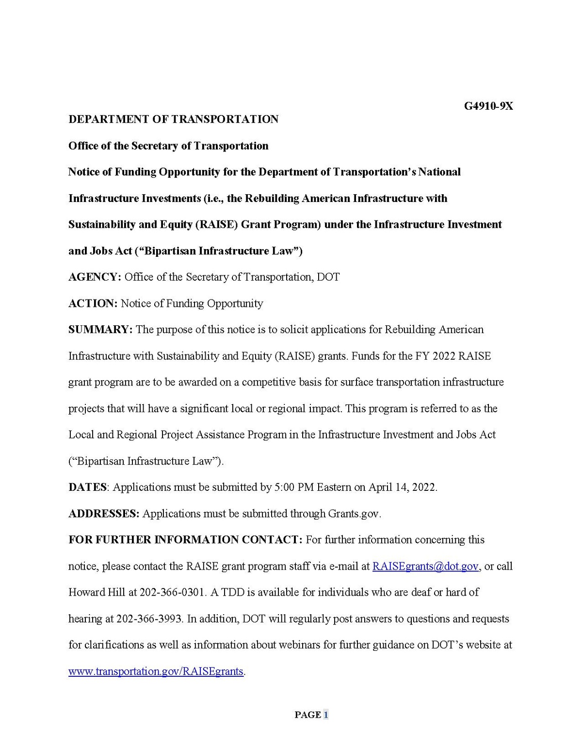 RAISE grant - OpenCommons