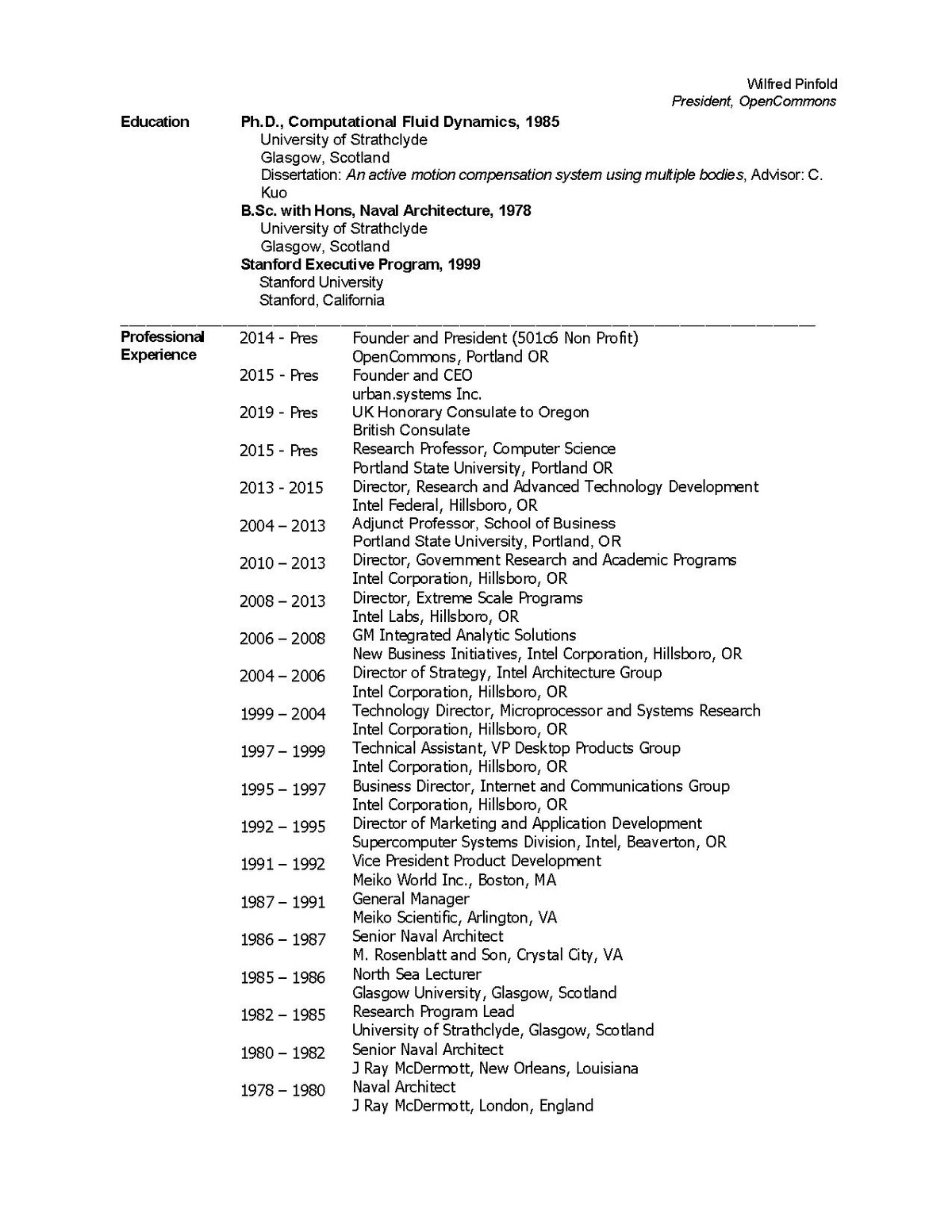 Wilfred Pinfold - OpenCommons